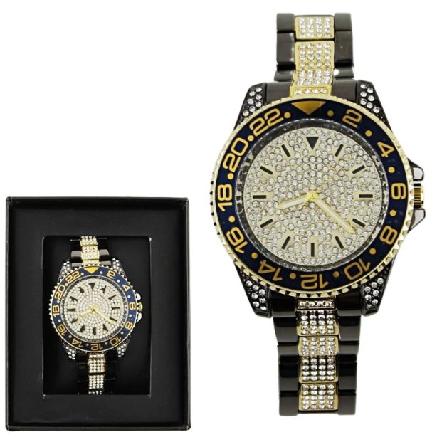 Wholesale Men's NY London Silver Crystals Watch | UK wholesaler and ...