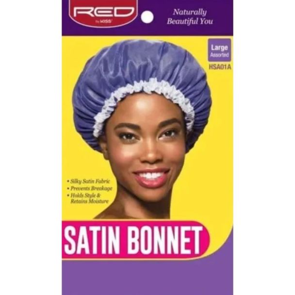 Red By Kiss Satin Bonnet Sleep Cap - Assorted Colours (Large) | UK ...