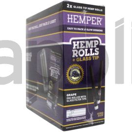 Hemper Pre-Rolled King Size HMP Rolls With Glass Tips 2pk - Grape ...