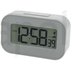 Acctim Jet LCD Digital Alarm Clock - Pigeon Grey (W9xH5.5xD2.5cm) | UK ...