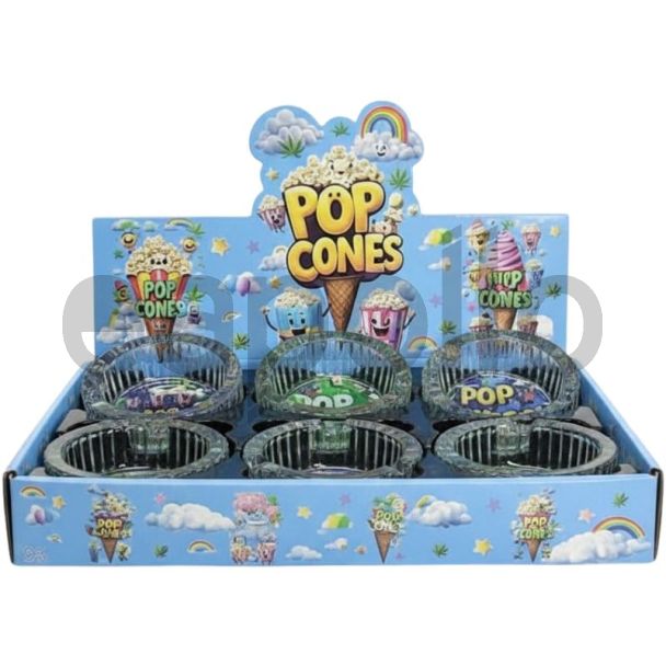 Pop Cones Design Glass Ashtray - Assorted (8.5x3.5cm) | UK wholesaler ...