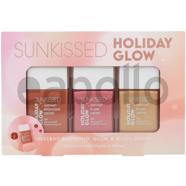 Sunkissed Instant Holiday Glow Gift Set ( Bronzing, Blush & Glow Drops ...