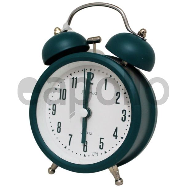 Twin Bell Round Shaped Mini Alarm Clock - Teal (8cm) | UK wholesaler ...