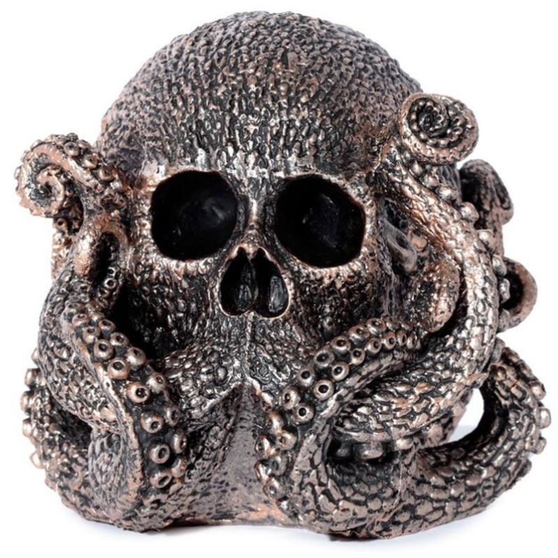 Wholesale Bronze Skull Octopus - 13cm | UK wholesaler and supplier