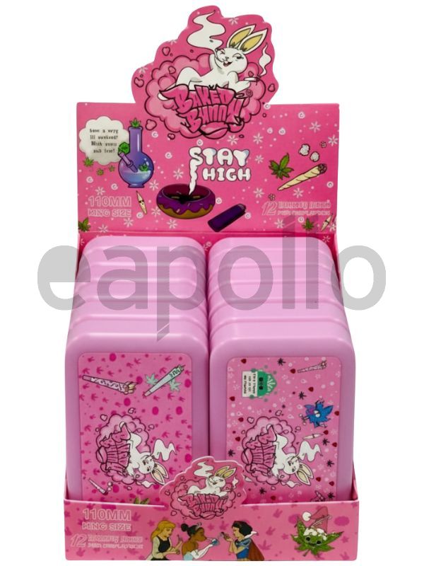 Baked & Bunny Printed Plastic Rolling Box - Pink (12.5x7.5cm) | UK ...