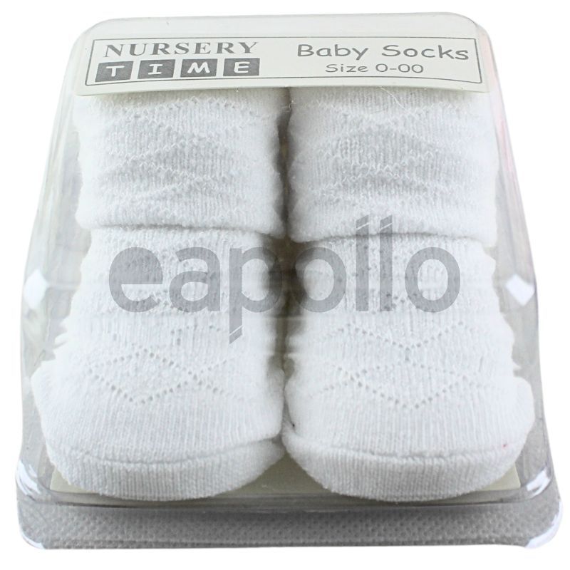 Nursery Time Baby Diamond Patterned Socks (1 Pack) - White | UK ...