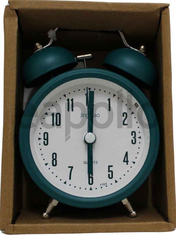 Twin Bell Round Shaped Mini Alarm Clock - Teal (8cm) | UK wholesaler ...