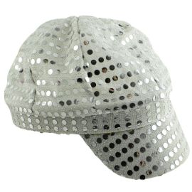 Wholesale Adult 70's Silver Sequin Disco Hat | UK wholesaler and supplier