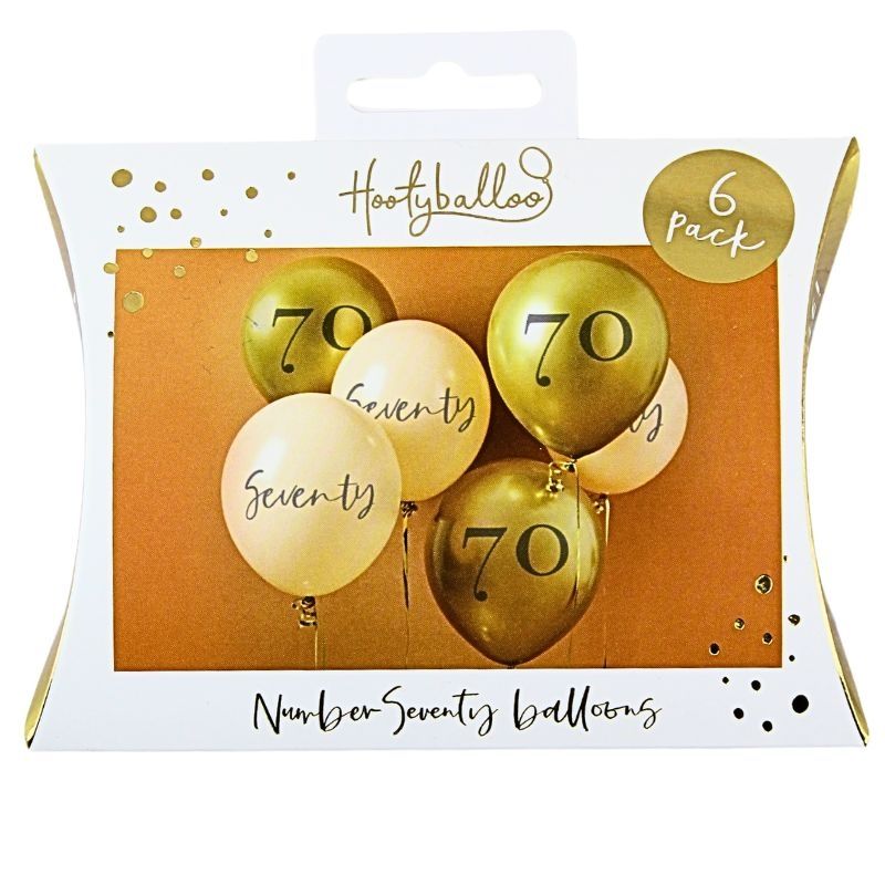 Wholesale Biodegradable Latex Balloons 12" 'Seventy' - Gold & Nude | UK ...